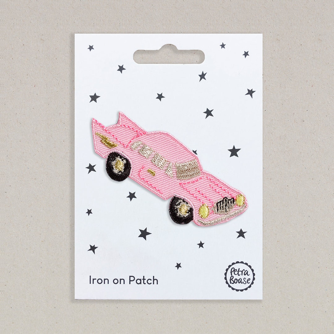 Pink Cadillac Iron on Embroidered Patch for Customising Clothes and Accessories. - Etsy