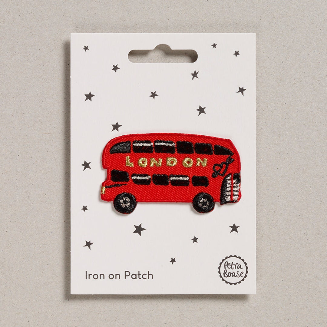London Bus Iron on Patch-embroidered London Souvenir Patch for Jackets ...