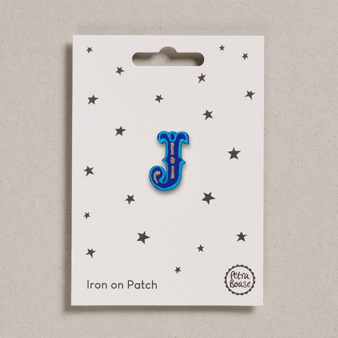 Alphabet Patches - "j" Blue - Etsy