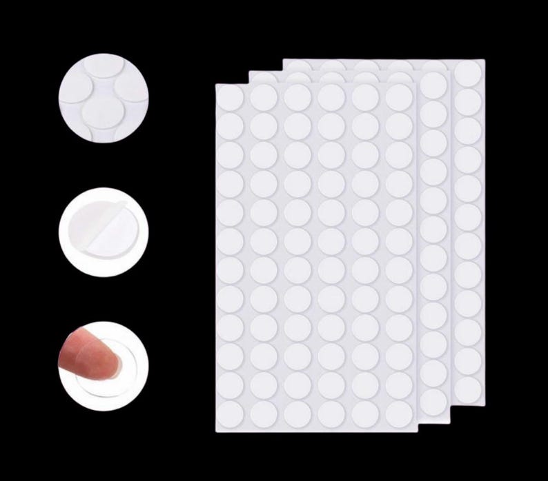 Clear Acrylic Dot Adhesive Stickers - Removable Double-sided Round ...