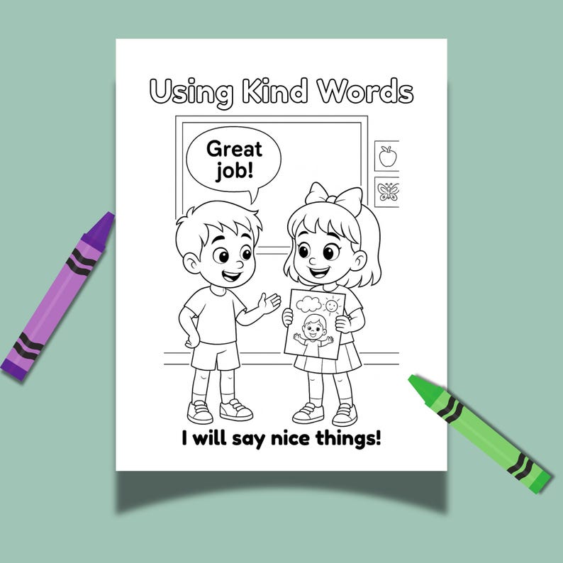 Kindness at School Coloring Pages – Printable Pack for Kids (10 Pages ...