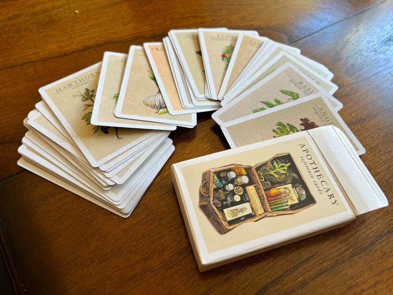 Apothecary Reference Cards Herbal Index Flash Cards - Etsy