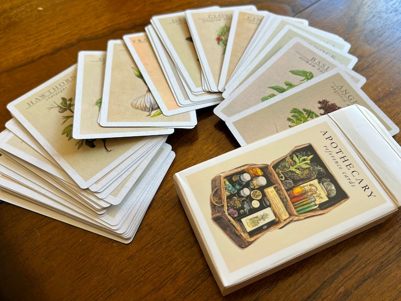 Apothecary Reference Cards Herbal Index Flash Cards - Etsy