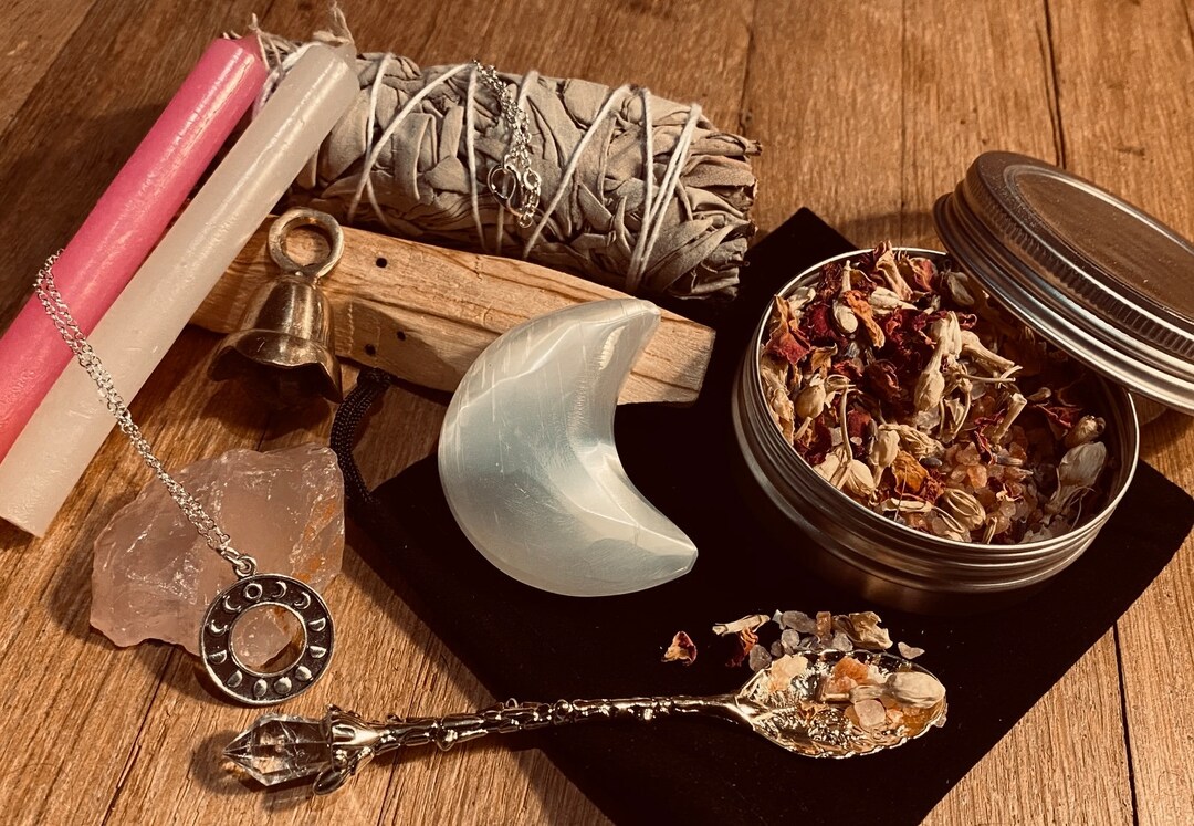 Self Love Ritual Kit • Wiccan Self-care Spell Kit • Bath Salts ...