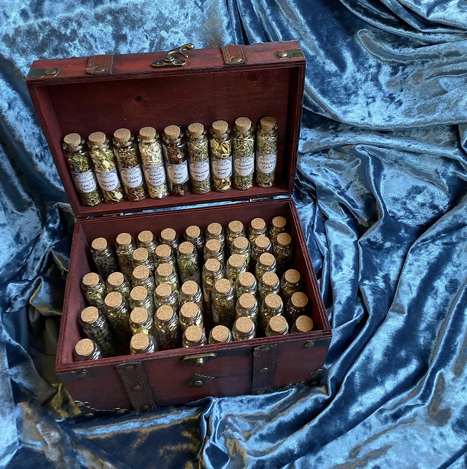 Witchcraft Apothecary ~ Witchs Herb Cabinet W Unique Herbs Roots