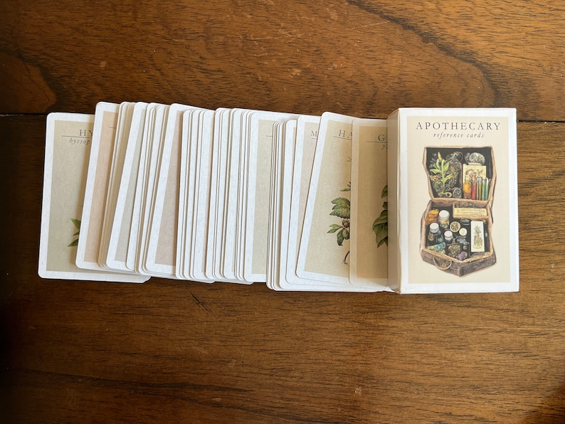 Apothecary Reference Cards Herbal Index Flash Cards - Etsy