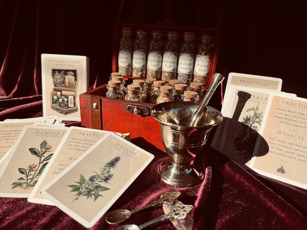 Witchcraft Apothecary Mini ~ Wiccan Pagan Herbs ~ Witch Kit Box ~ Altar ...