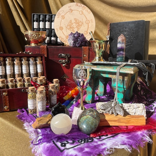 Witchcraft Kit of Crystals Witch Kit Box With Wiccan - Etsy