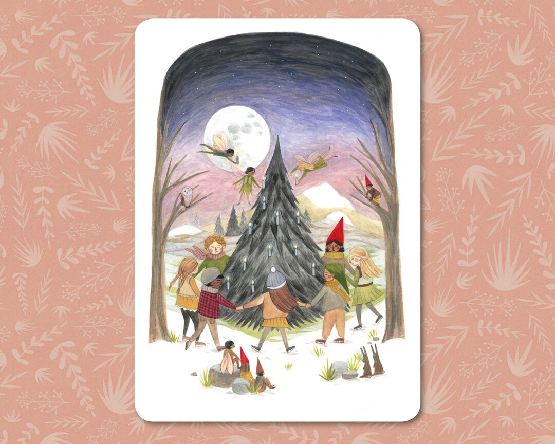 Winter Children Christmas Card Set - Set of 3 - Christmas Card ...