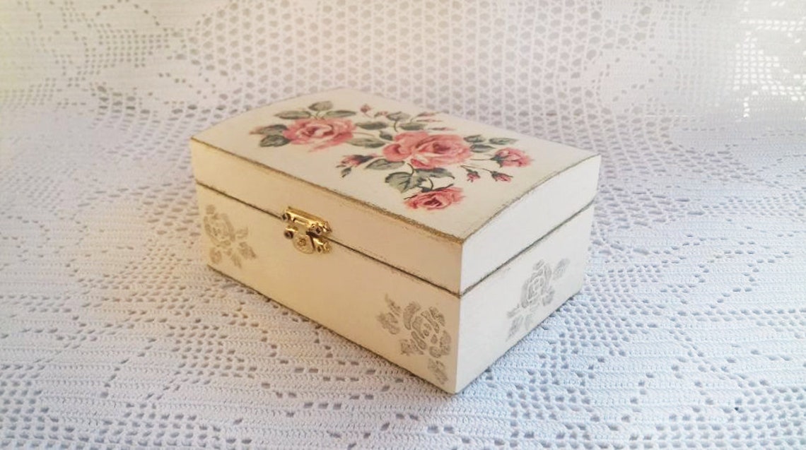 Wooden trinket box Pretty jewelry box Handmade keepsake box | Etsy