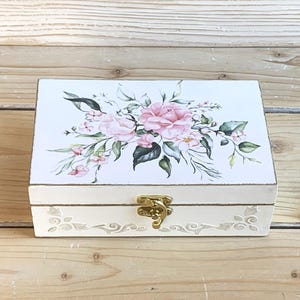 Pretty Wooden Decorative Box, Home Decor Storage Box, Pretty Decorative ...