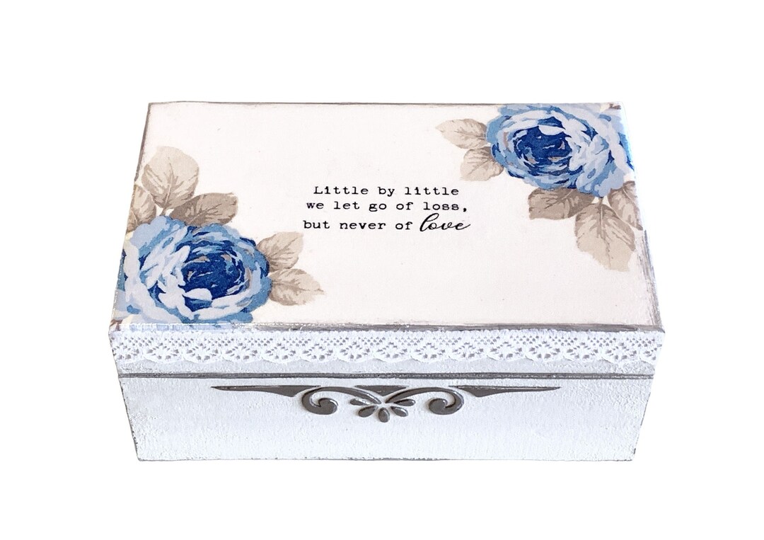 Memorial Keepsake Box, Memory Box for Passed Away Loved One, Grieving ...