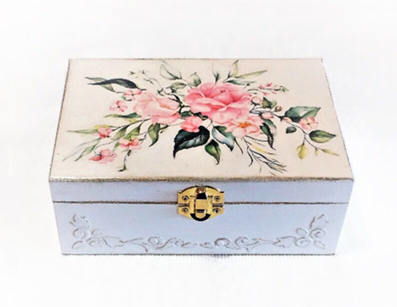 Pretty Wooden Decorative Box Home Decor Storage Box Pretty - Etsy