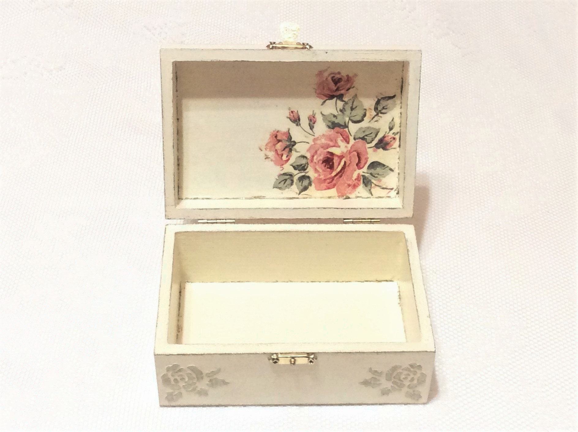 Wooden Trinket Box Pretty Jewelry Box Handmade Keepsake Box - Etsy