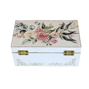 Pretty Wooden Decorative Box, Home Decor Storage Box, Pretty Decorative ...