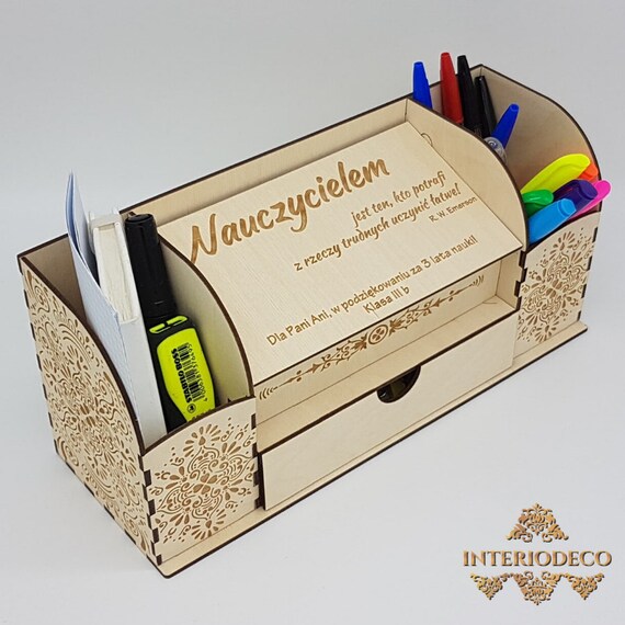 Craft Supplies & Tools DXF files for laser Desk organizer Marusya ...