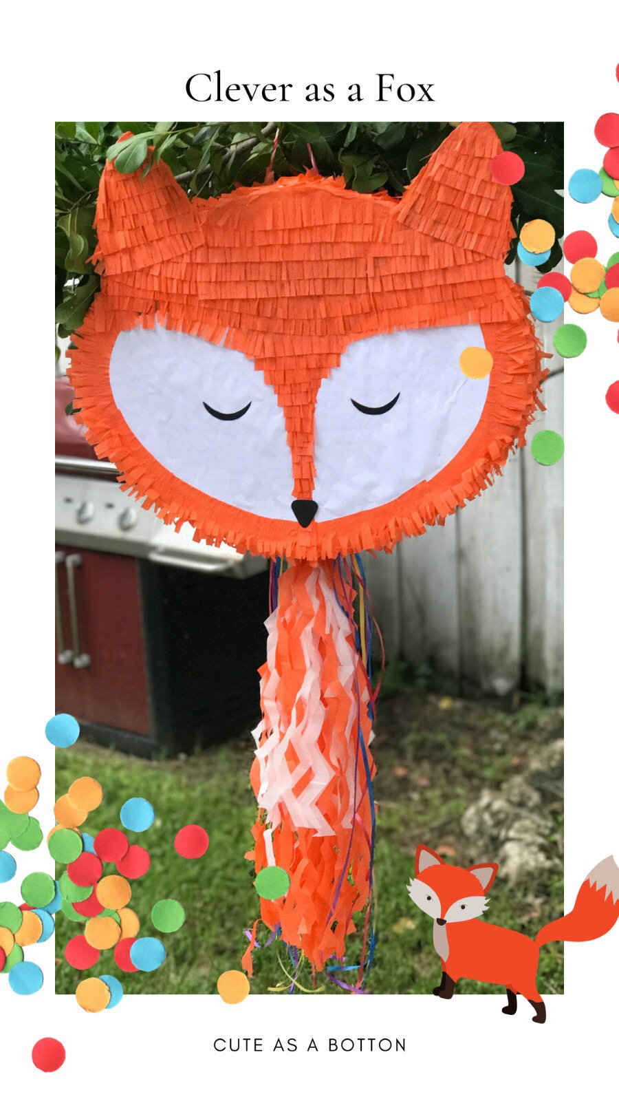 Fox Pinata Fox Party Decoration Pinatas Fox Party Ideas Fox | Etsy