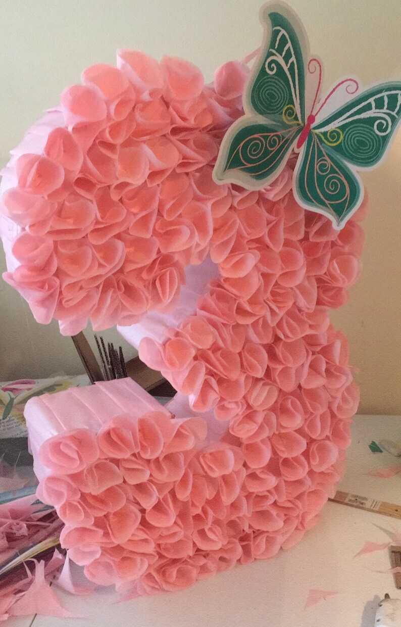 Letter Pinata Numbers Pinatas Flowered Pinata Number - Etsy