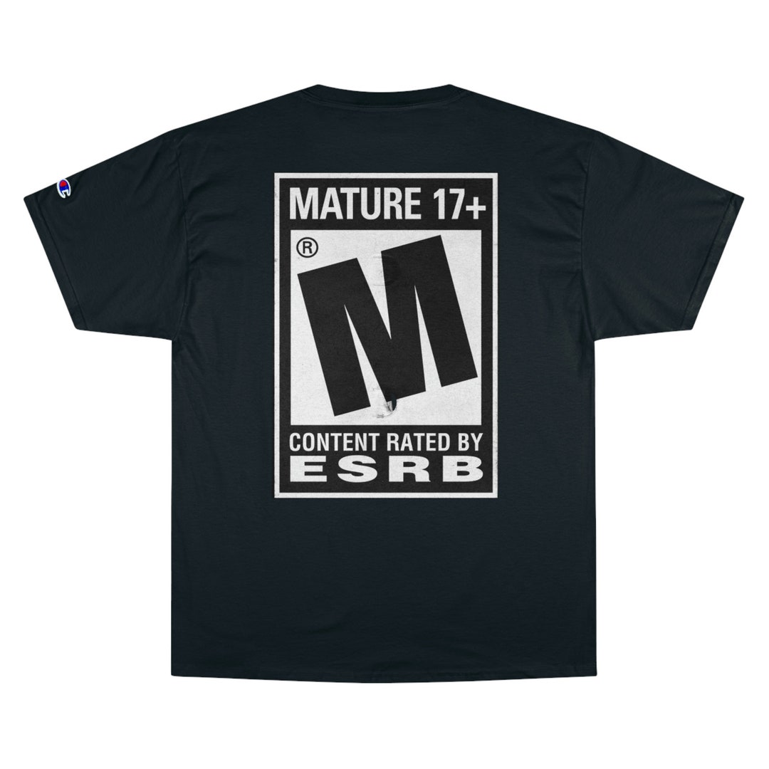MSRB - Mature - Game Rating - Barcode - Gaming Tee - Champion T-shirt ...