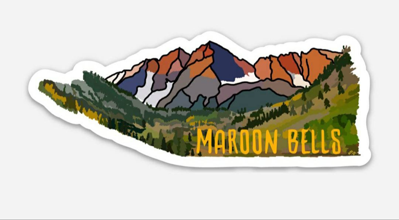 Maroon Bells Sticker-matte - Etsy