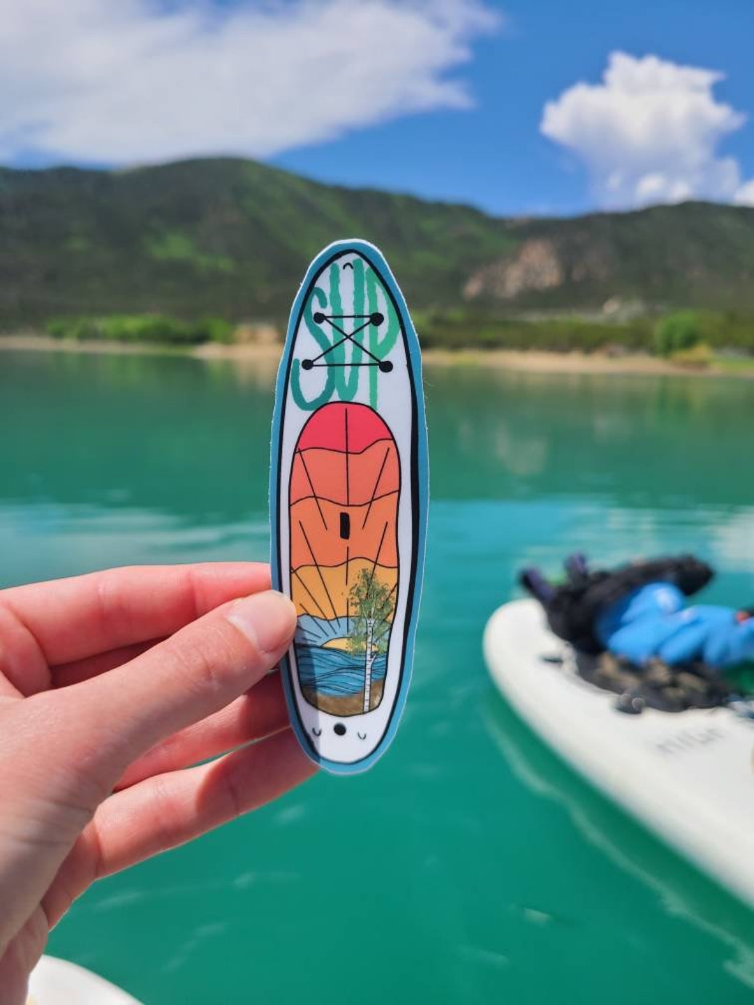 SUP Beach Sticker - Etsy