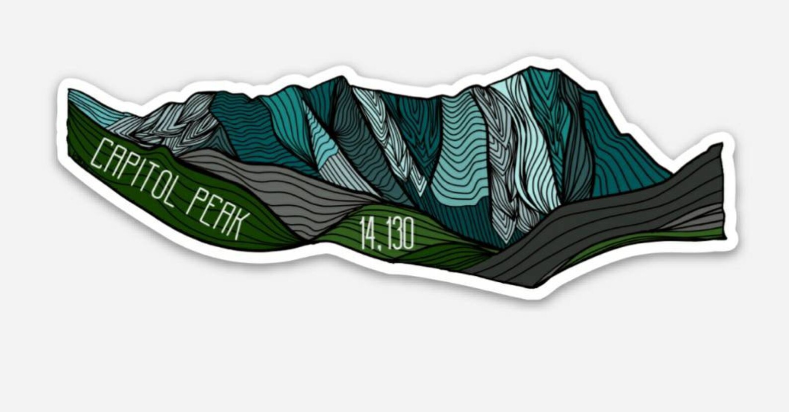 Capitol Peak Sticker - Etsy
