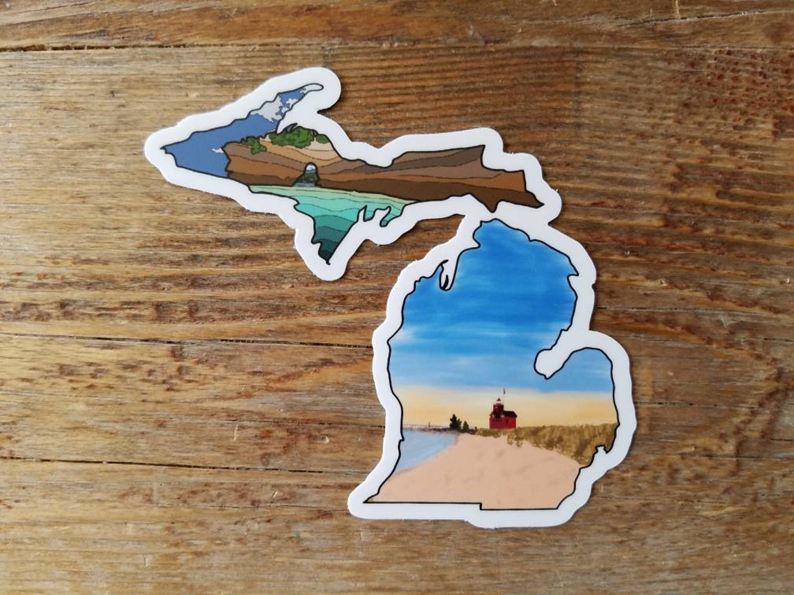 Michigan Sticker Matte - Etsy