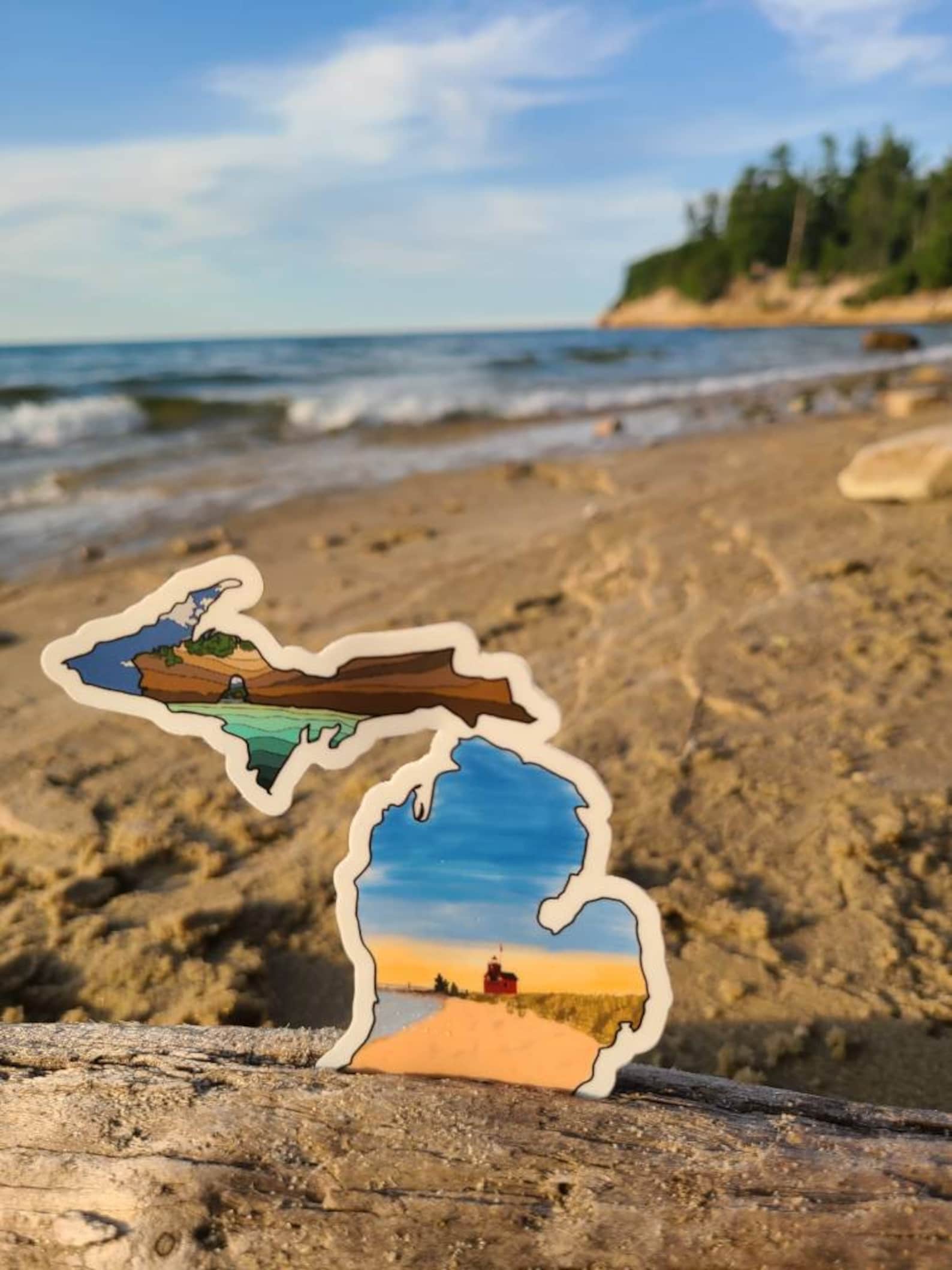 Michigan Sticker Matte - Etsy