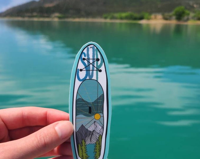 SUP Mountain Sticker - Etsy UK