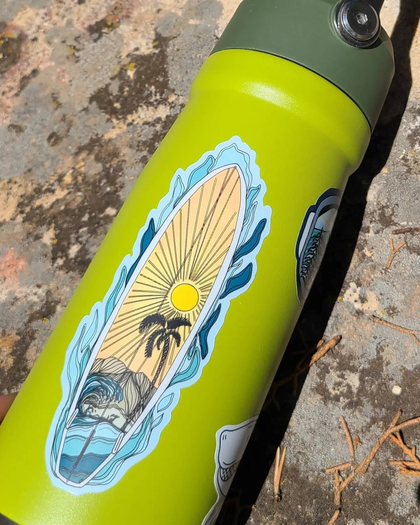 Surf Board Sticker - Etsy