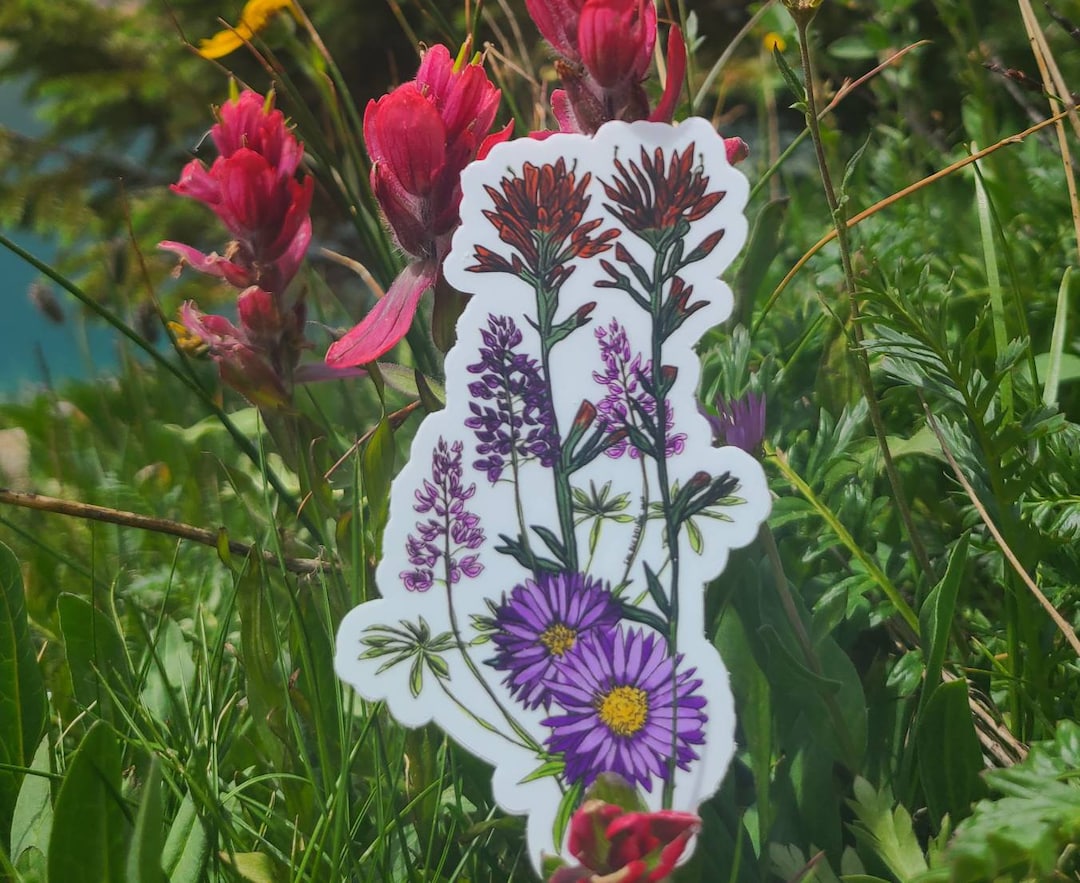 Wildflower Sticker - Etsy
