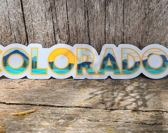 Colorado Sticker. Nature C Colorado Flag Car Bumper Sticker, Window ...