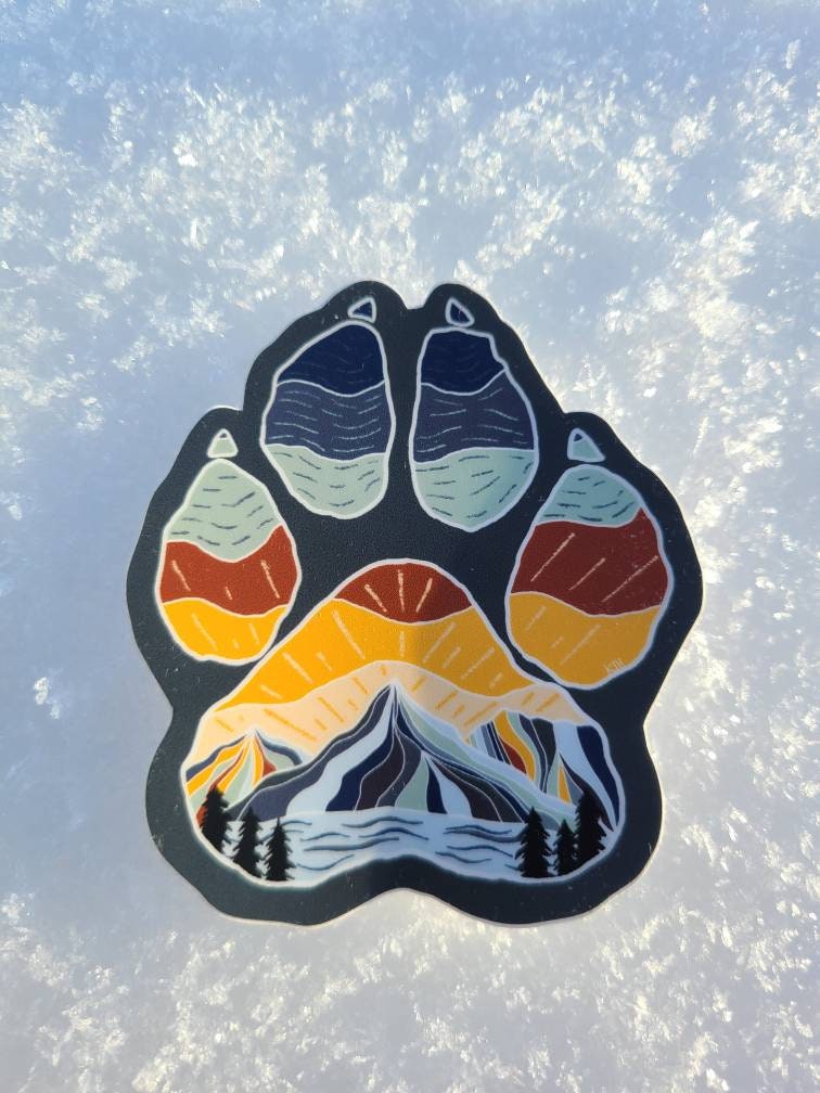 Paw print sticker | Etsy