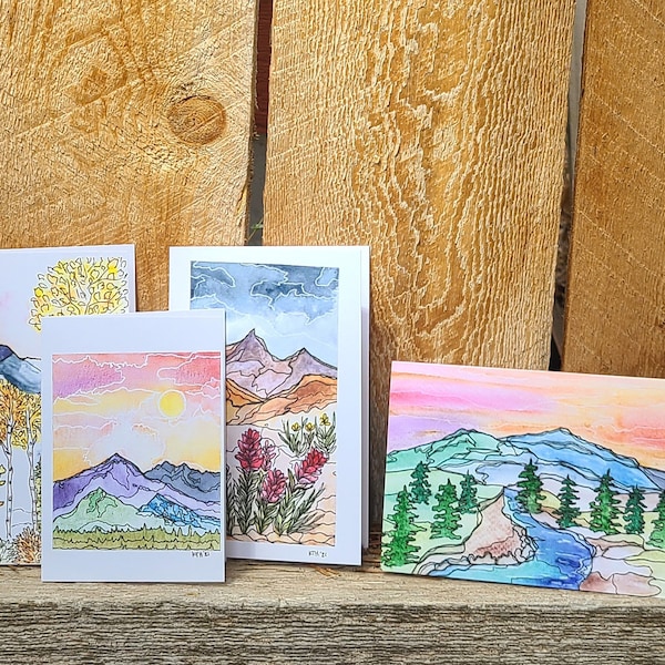 Mountain Card - Etsy