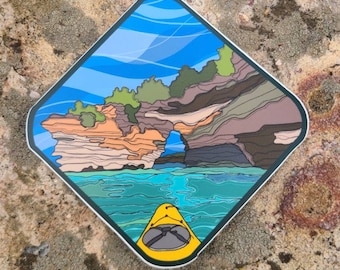 Pictured Rocks Sticker - Etsy