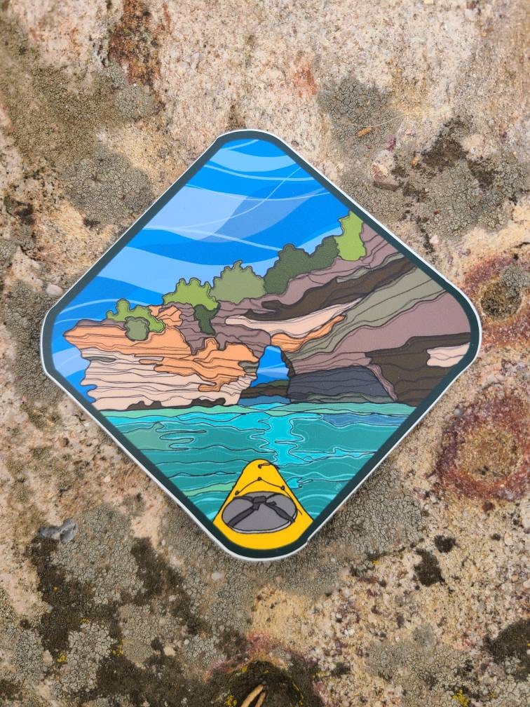 Pictured Rocks Sticker - Etsy