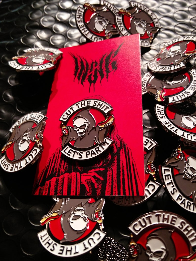 Cut the Shit, Lets Party Lapel Pin - Etsy