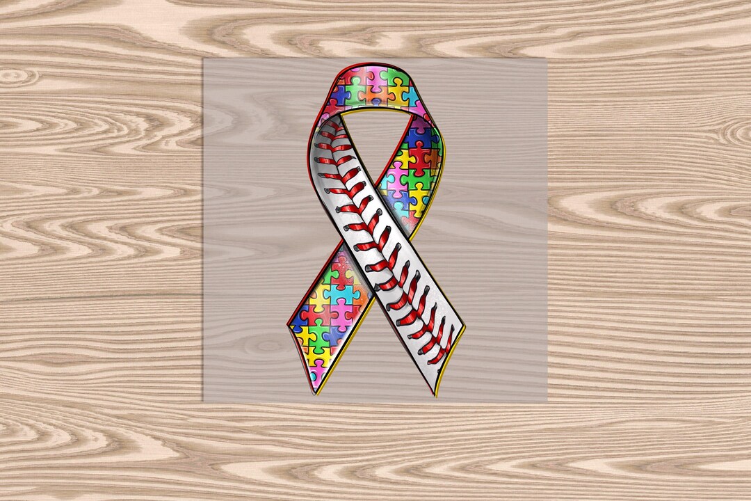 Autism Baseball Ribbon - Ready to Press DTF Transfer Print - Etsy