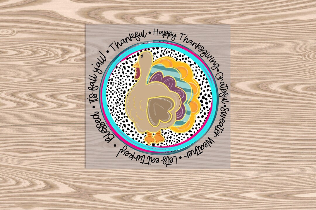 Ready to Press DTF Transfer-circle Turkey- Heat Transfer - Etsy