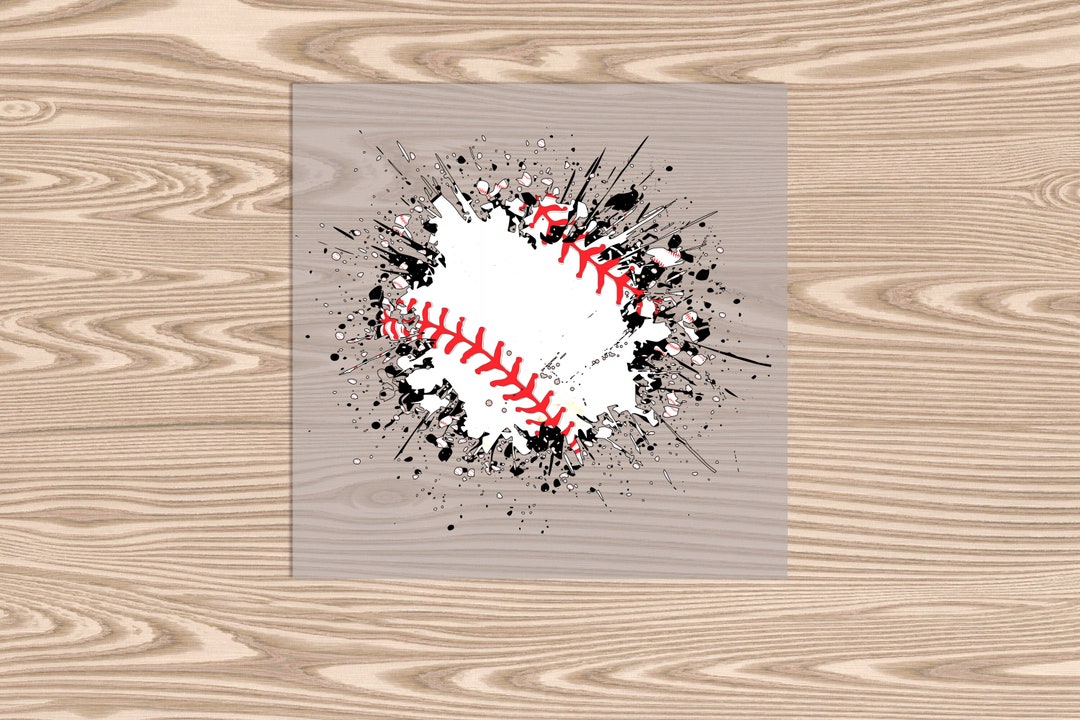 Ready to Press, Baseball Splatter, Heat Transfer Print, DTF Transfer ...