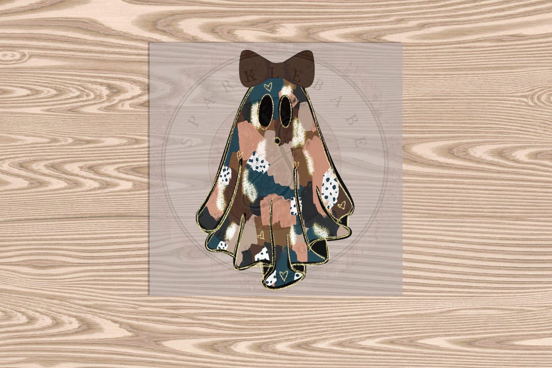 Ready to Press, Boojee Brown Ghost, Halloween, Heat Transfer Print, DTF ...