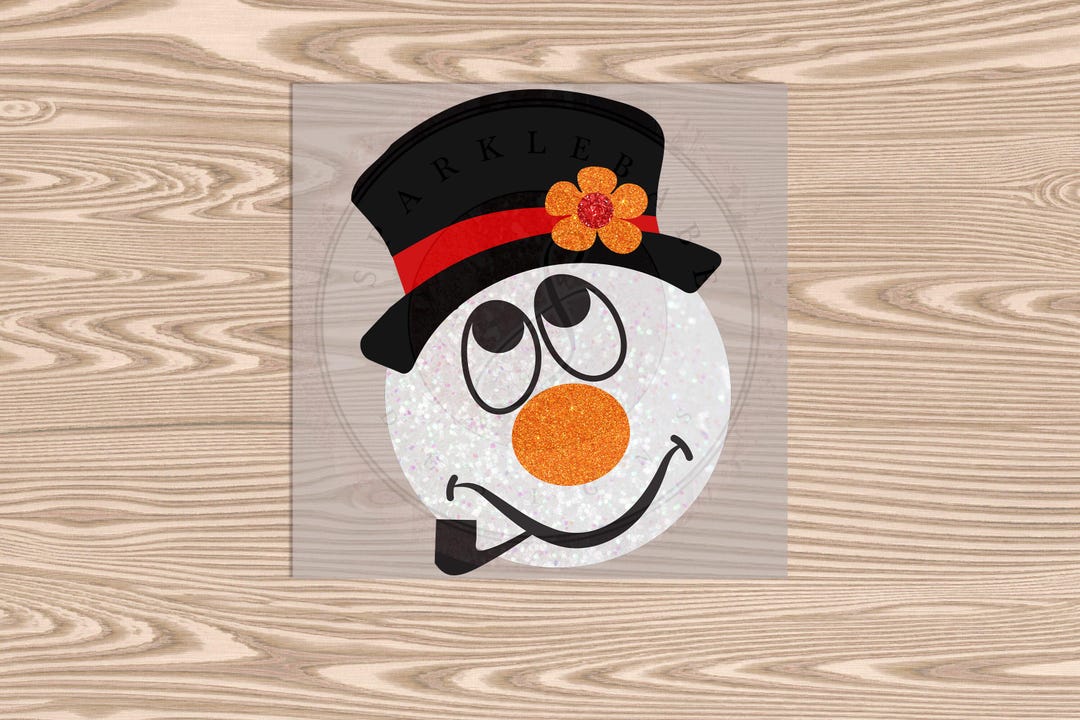 Glitter Snowman Heat Transfer: Frosty Christmas DTF Print - Etsy