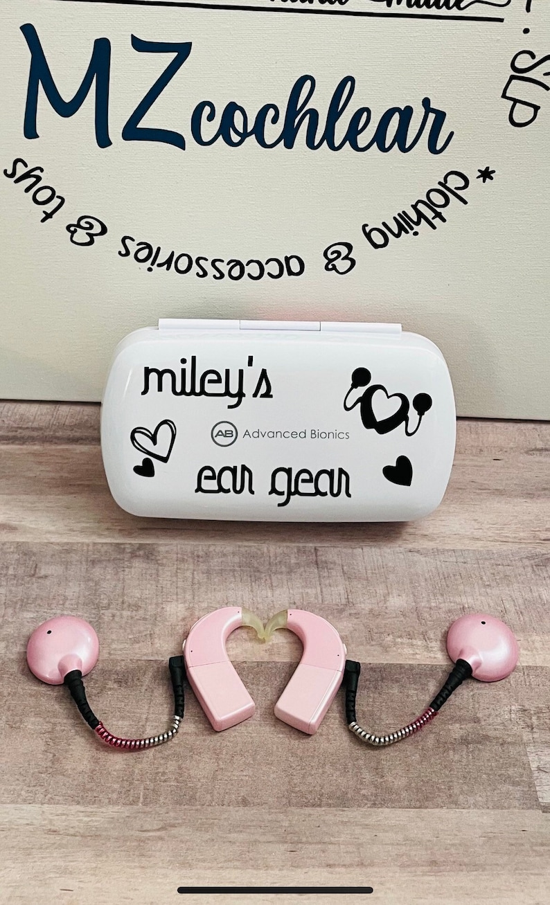 Cochlear Implants Ear Gear Sticker With Name/personalized Ear - Etsy