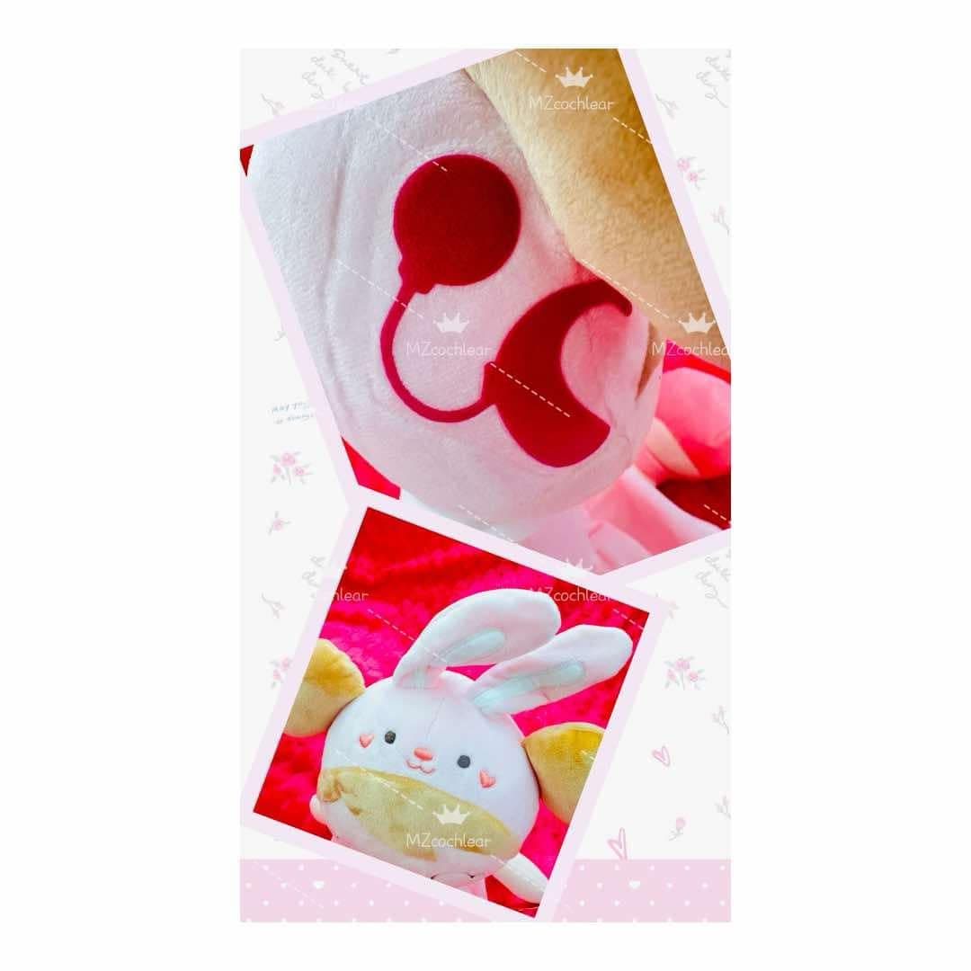 Cochlear Implant Bunny Girl Doll Plush Toy/ Easter Gift Hearing Aid ...