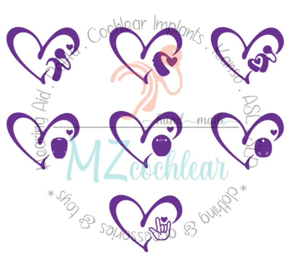 Cochlear Implant Decal Sticker Hearing Aids Baha Kanso ASL - Etsy