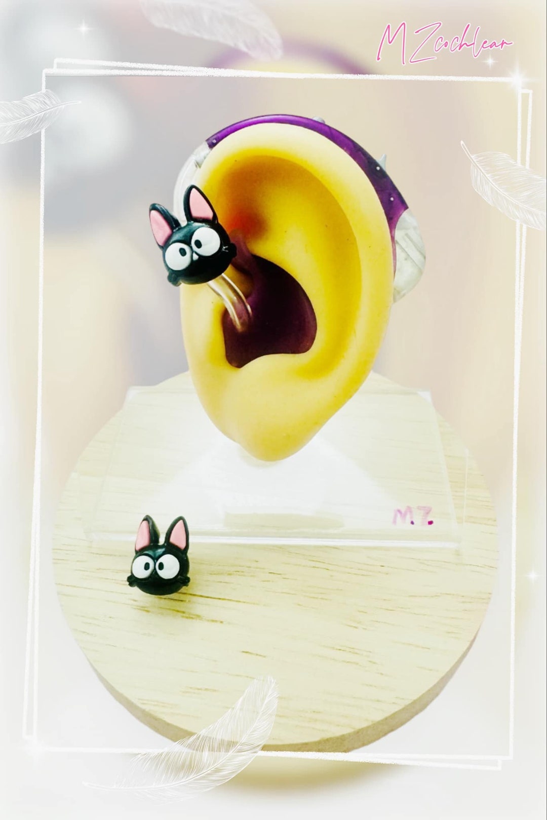 Hearing Aid Charm: Black Kitty Hearing Aid Charms Set, Black Cat ...