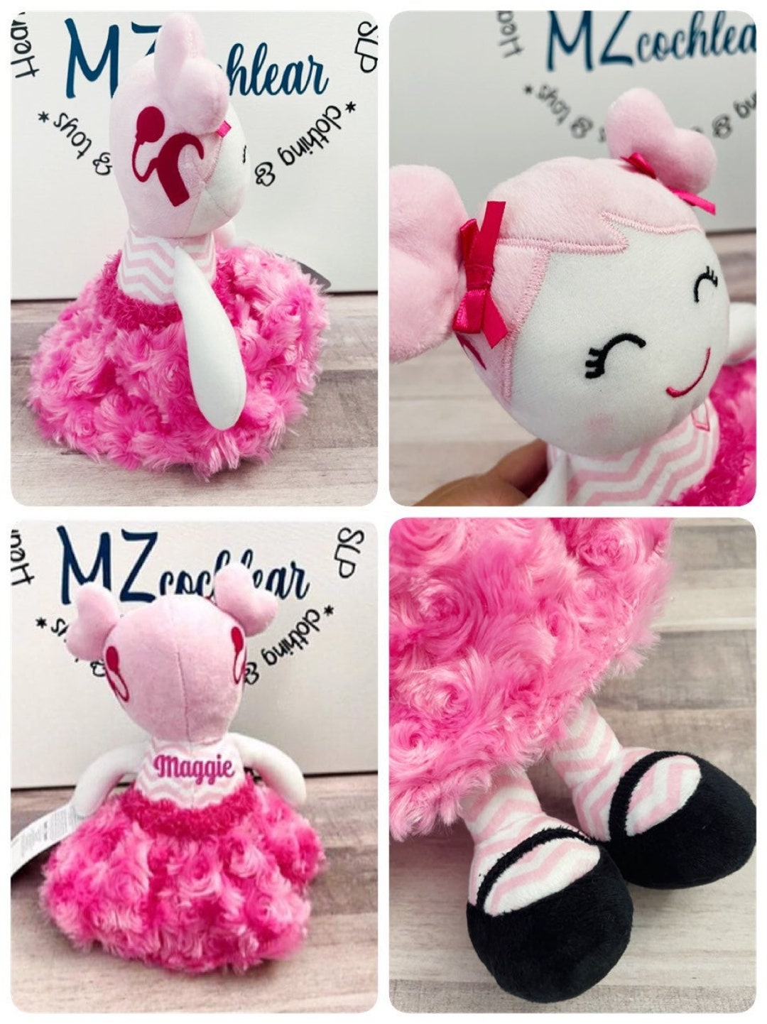 Cochlear Implant Baby Girl Doll Plush Toy/hearing Aid Girl Stuffie ...