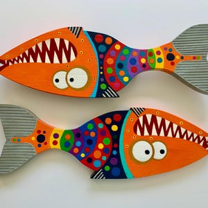 Far Out Fish Works ......fish With Teeth - Etsy