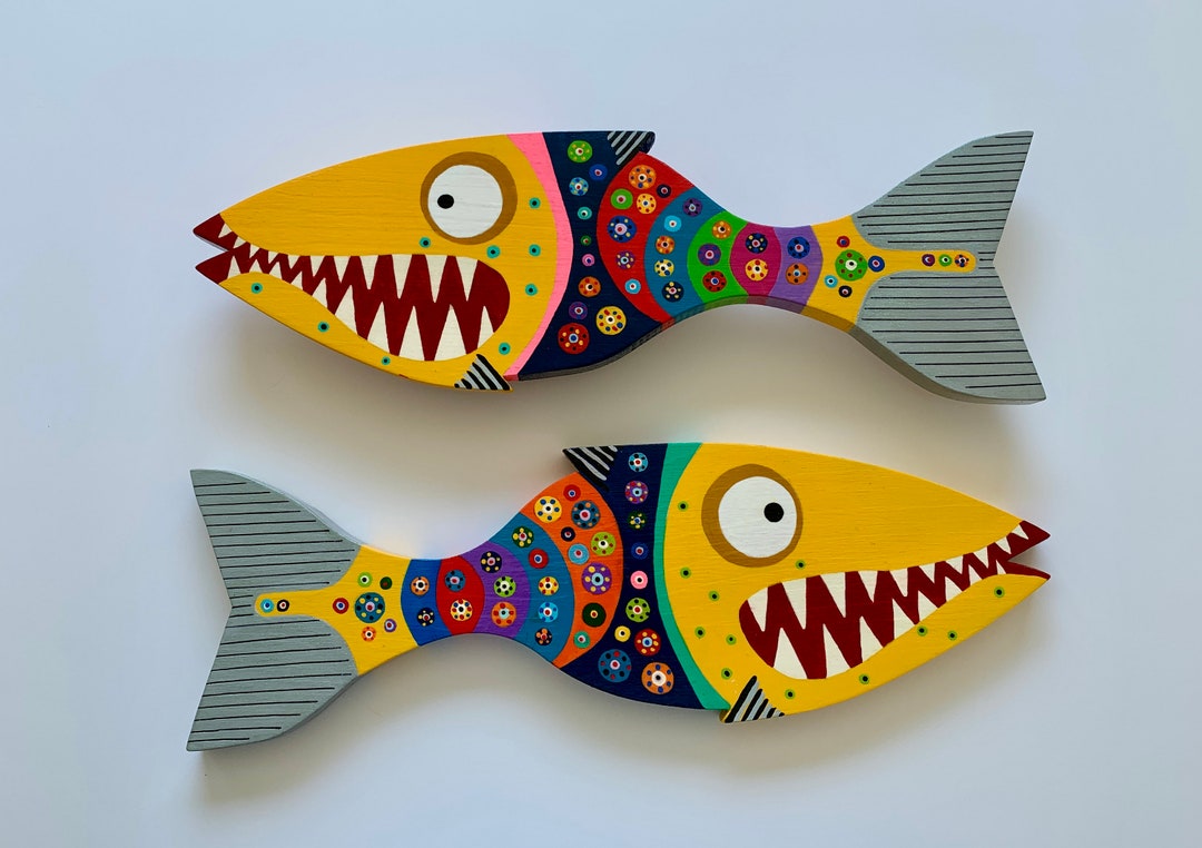 Far Out Fish Works .......fish With Teeth - Etsy