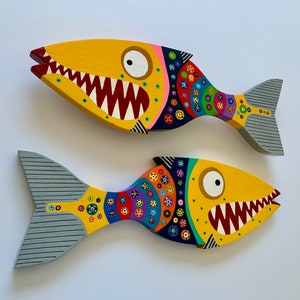 Far Out Fish Works .......fish With Teeth - Etsy